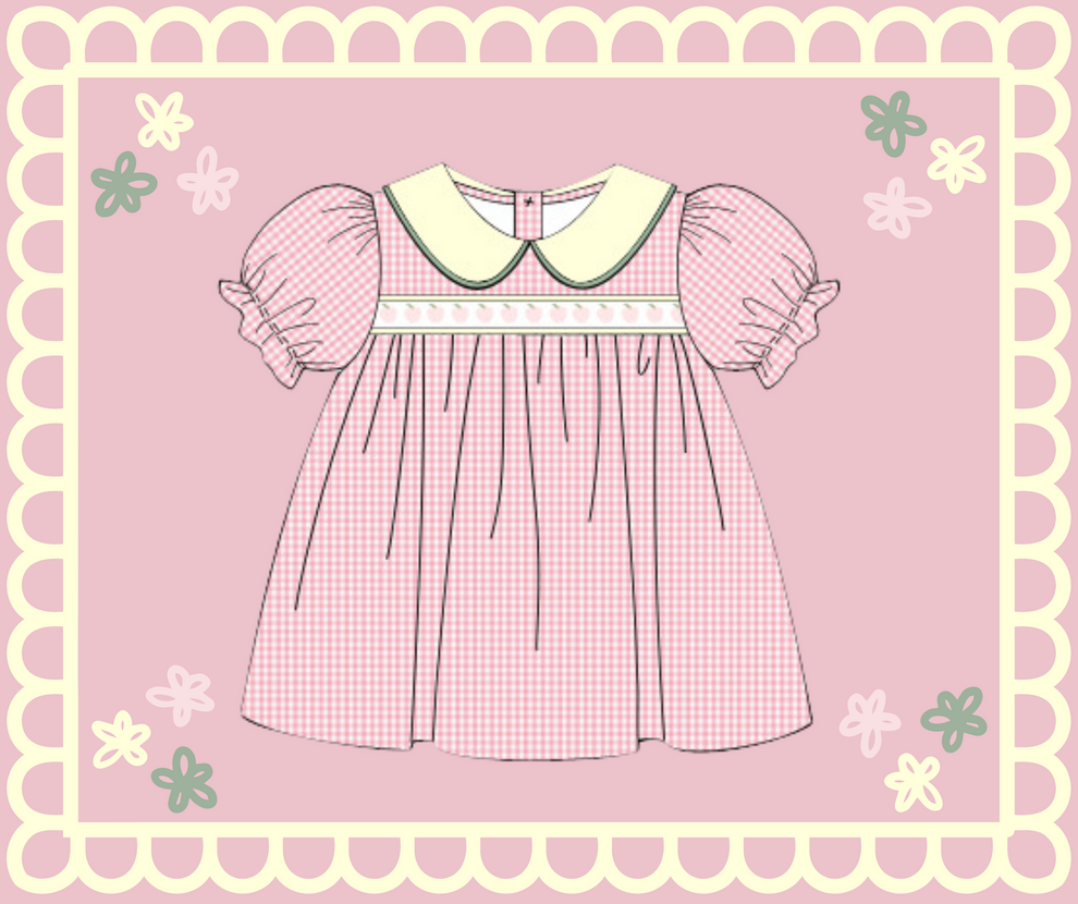July Presale Apple Ribbon Girls Top – Seaside Smocked